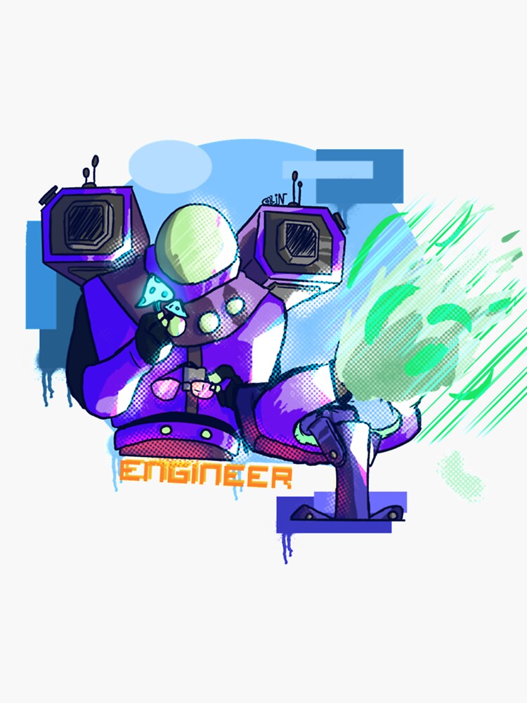 "Risk of Rain 2 Engineer" Sticker for Sale by Stocklinbash | Redbubble