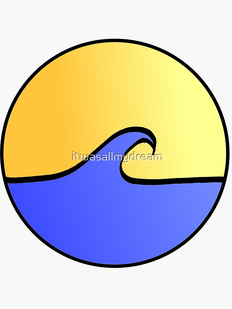 "Blue Wave" Sticker for Sale by itwasallmydream | Redbubble