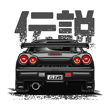"Monster Skyline GTR R34 (Brilliant Black)" Sticker for Sale by ...