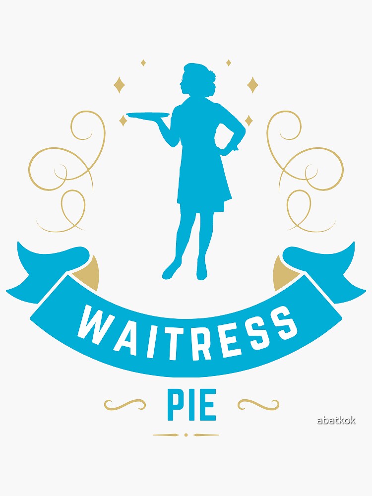 " Women Waitress PIE Tops" Sticker for Sale by abatkok | Redbubble