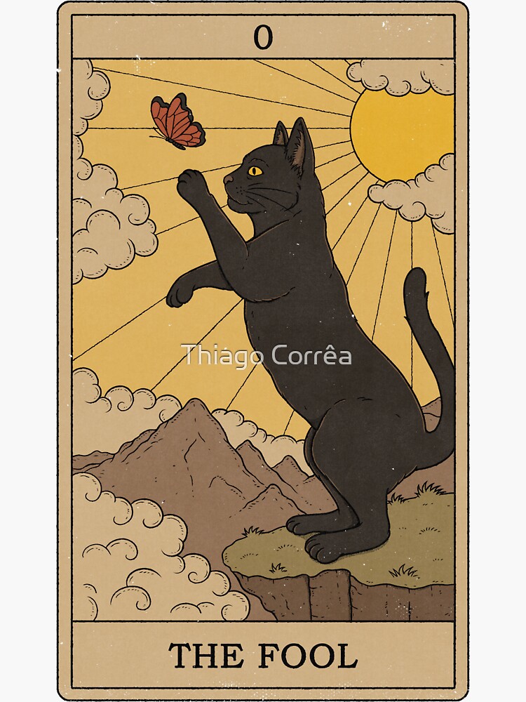 "The Fool - Cats Tarot" Sticker for Sale by thiagocorream | Redbubble