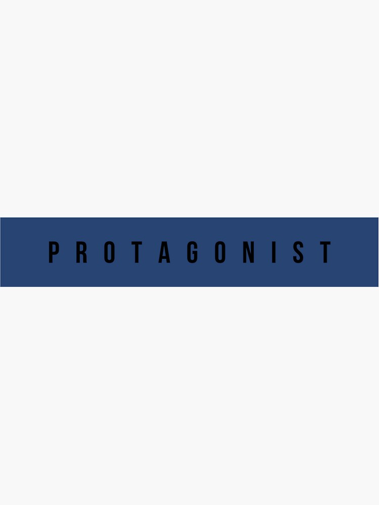 "The Classic 'Protagonist' Design." Sticker for Sale by GoodMojoDesigns ...