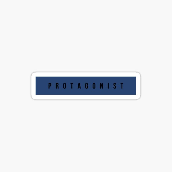 "The Classic 'Protagonist' Design." Sticker for Sale by GoodMojoDesigns ...