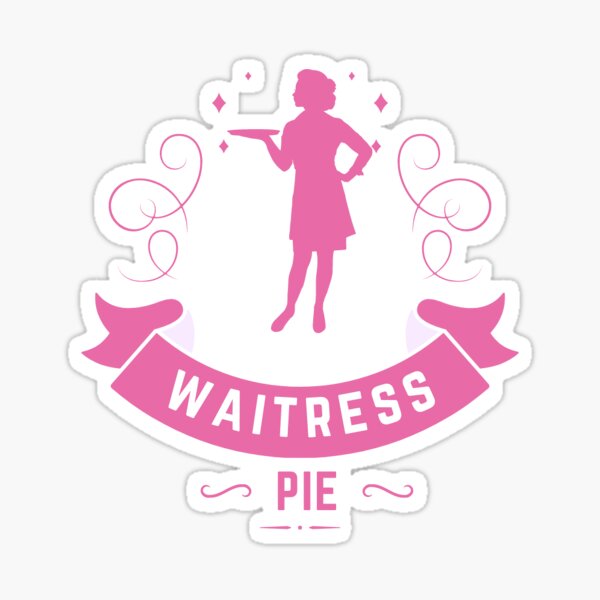 " Women Waitress PIE Tops" Sticker for Sale by abatkok | Redbubble