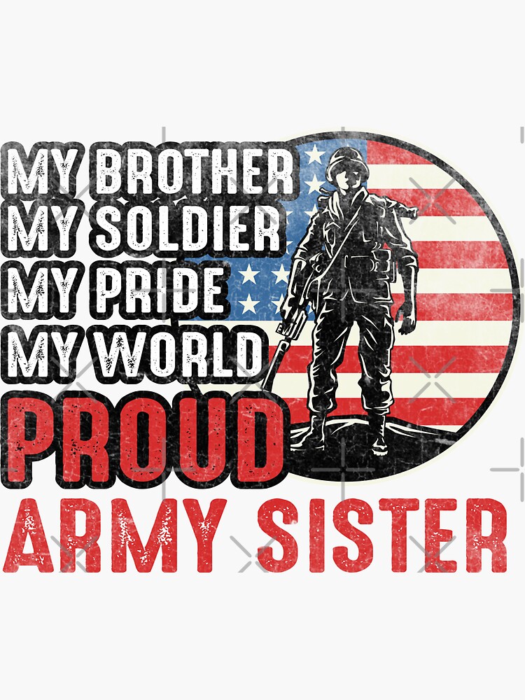 Pegatina «Mi hermano es mi soldado-héroe Ejército Cita Hermana Militar ...