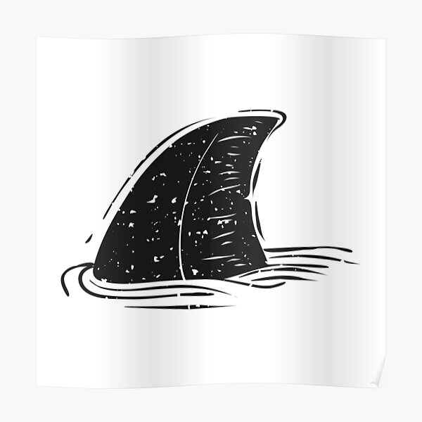 "Shark fin" Poster by itwasallmydream | Redbubble