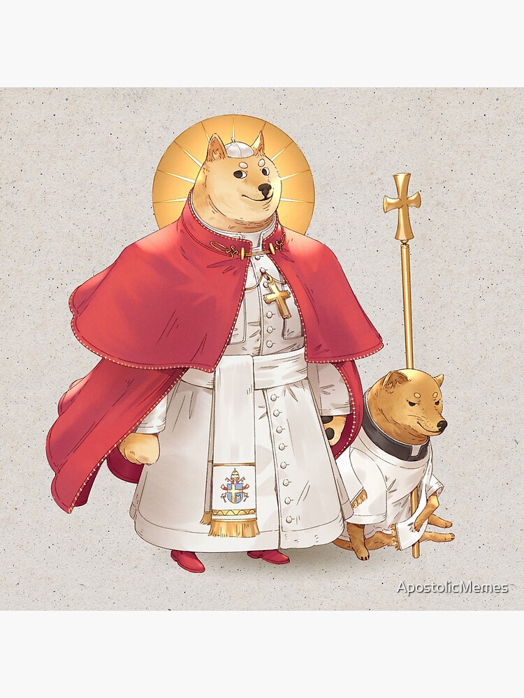 "Pope John Paul II Doge" Poster for Sale by ApostolicMemes | Redbubble