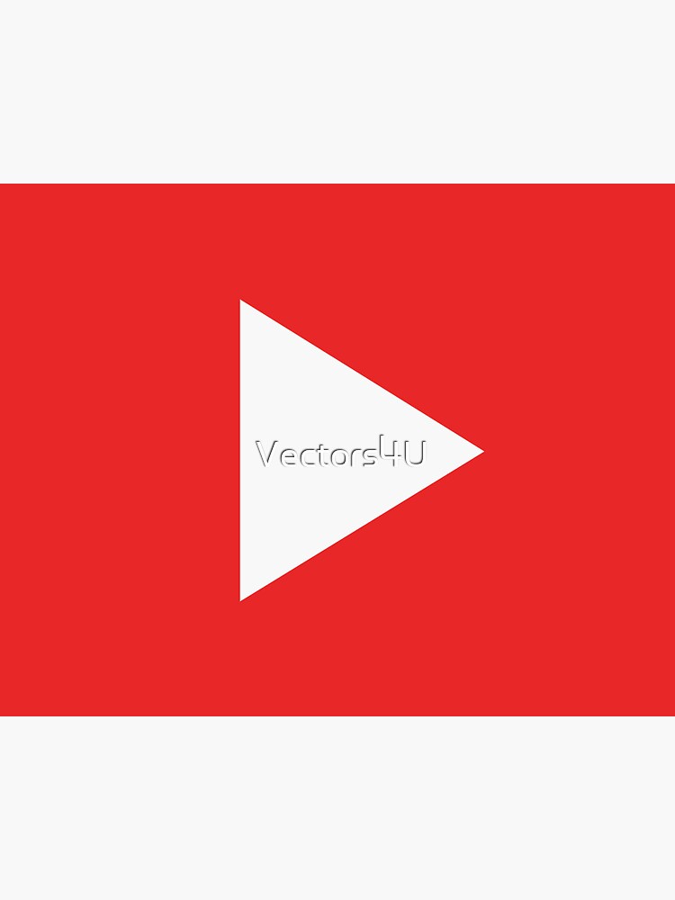 "Red Play Button" Sticker for Sale by Vectors4U | Redbubble