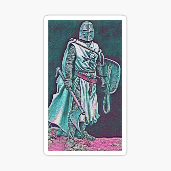 "Medieval Templar Knight" Sticker for Sale by BonaVacantia | Redbubble