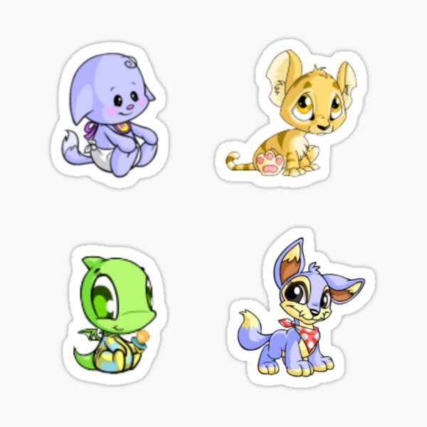 "Baby Neopets " Sticker for Sale by SillyFun | Redbubble