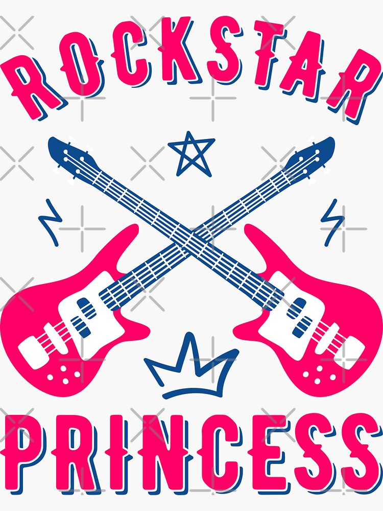 "Rockstar Princess III" Sticker by lemon-pepper | Redbubble