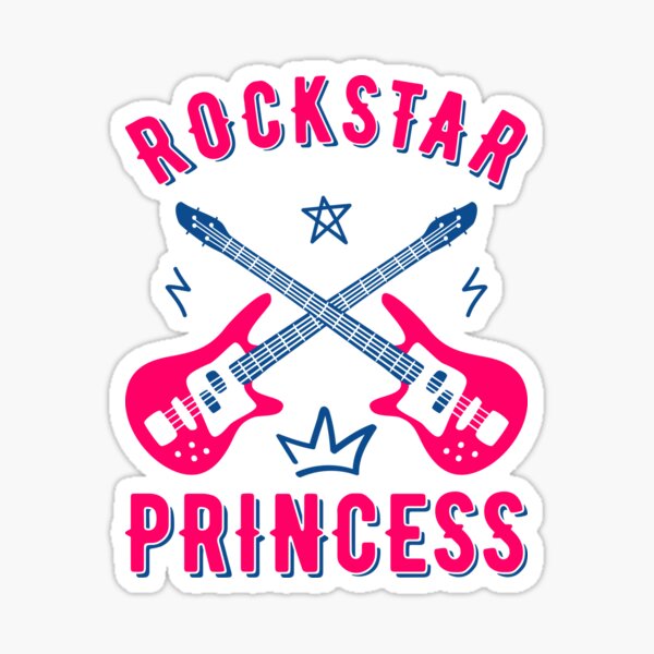"Rockstar Princess III" Sticker by lemon-pepper | Redbubble