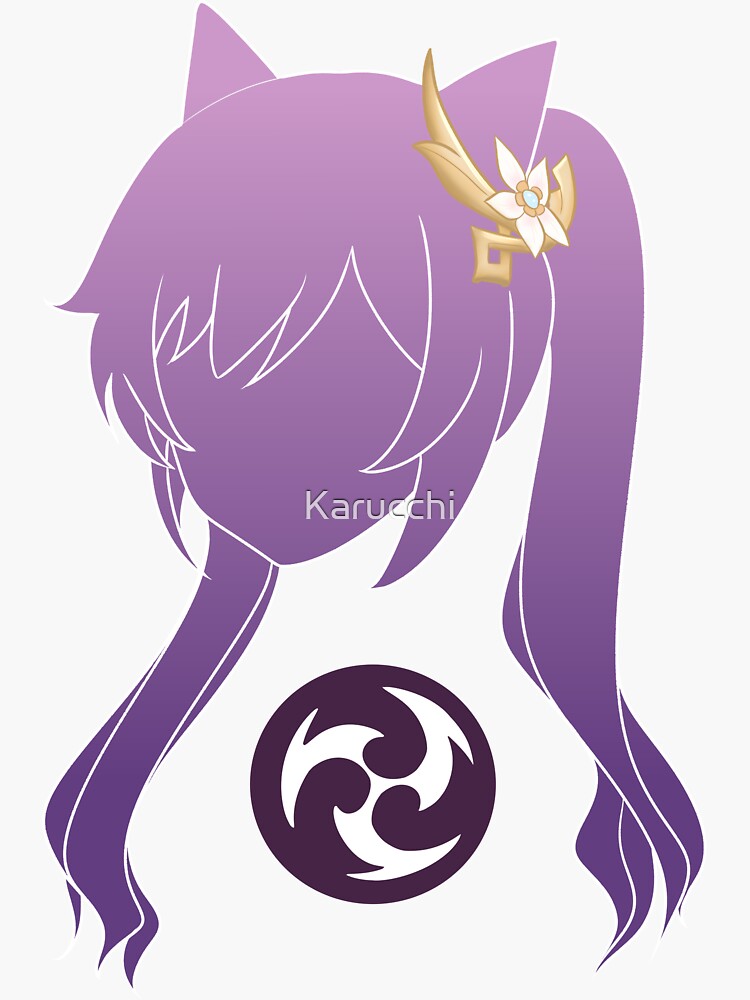 "Keqing Silhouette " Sticker for Sale by Karucchi | Redbubble