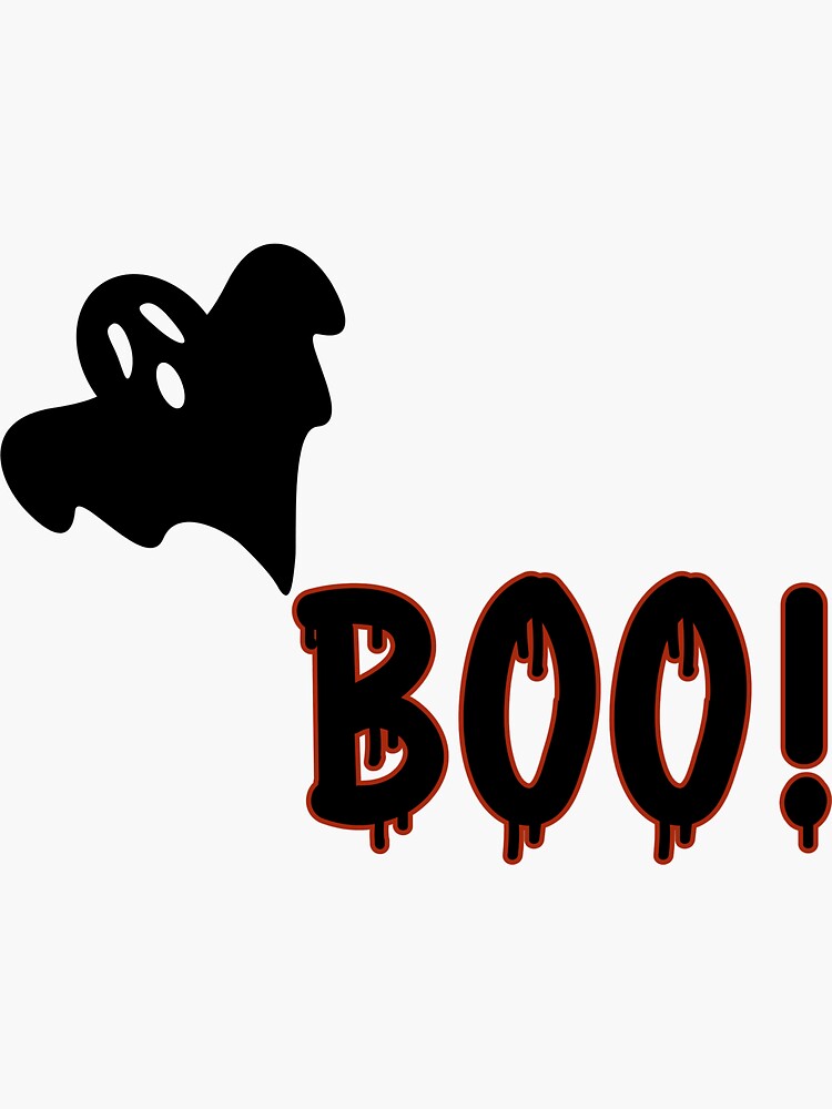 "BOO" Sticker for Sale by SRCODE | Redbubble