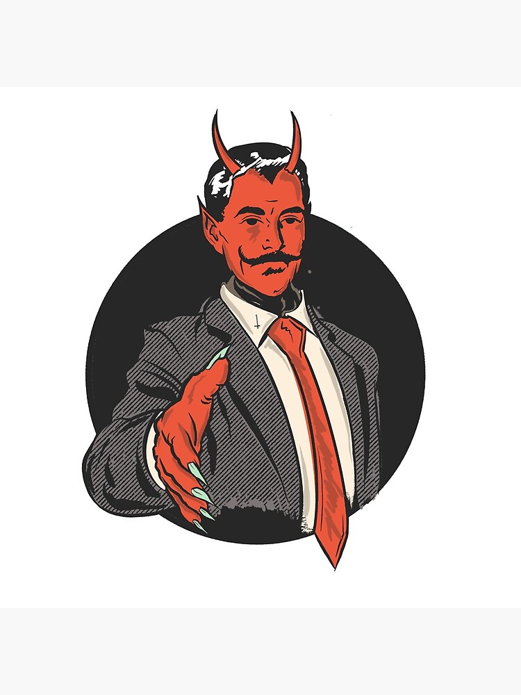 Deal with the Devil” (no background)" Poster by Richpmiflin | Redbubble