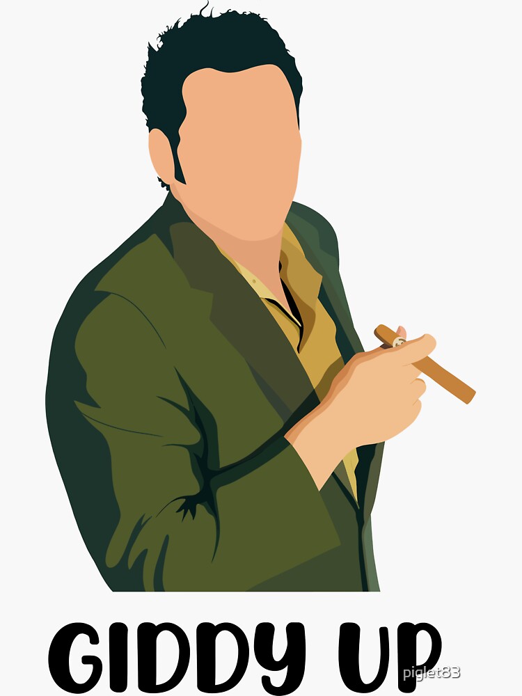 "Kramer "Giddy Up!"" Sticker for Sale by piglet83 | Redbubble