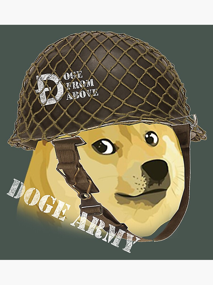 "Doge Army Helmet" Poster for Sale by Toadlyart | Redbubble