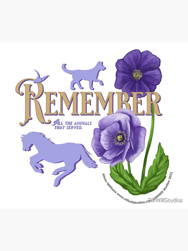 "The Purple Poppy in Remembrance of the Animals that also served ...