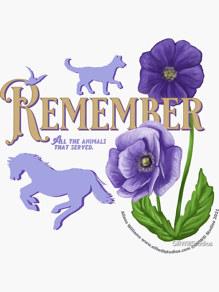 "The Purple Poppy in Remembrance of the Animals that also served ...