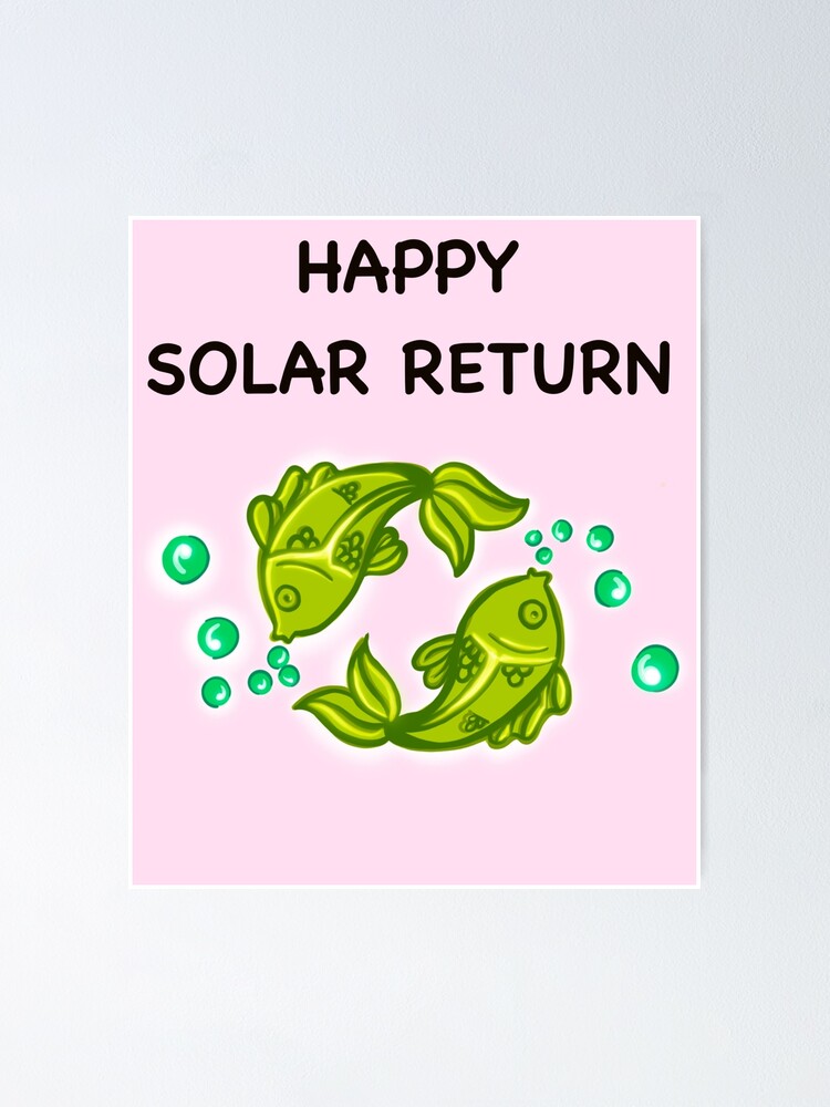 "Happy solar return - Pisces symbol " Poster for Sale by Amandacrystal ...