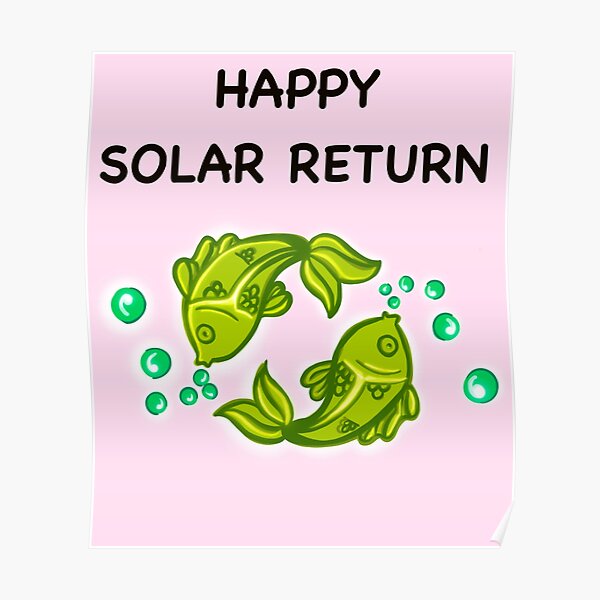 "Happy solar return - Pisces symbol " Poster for Sale by Amandacrystal ...