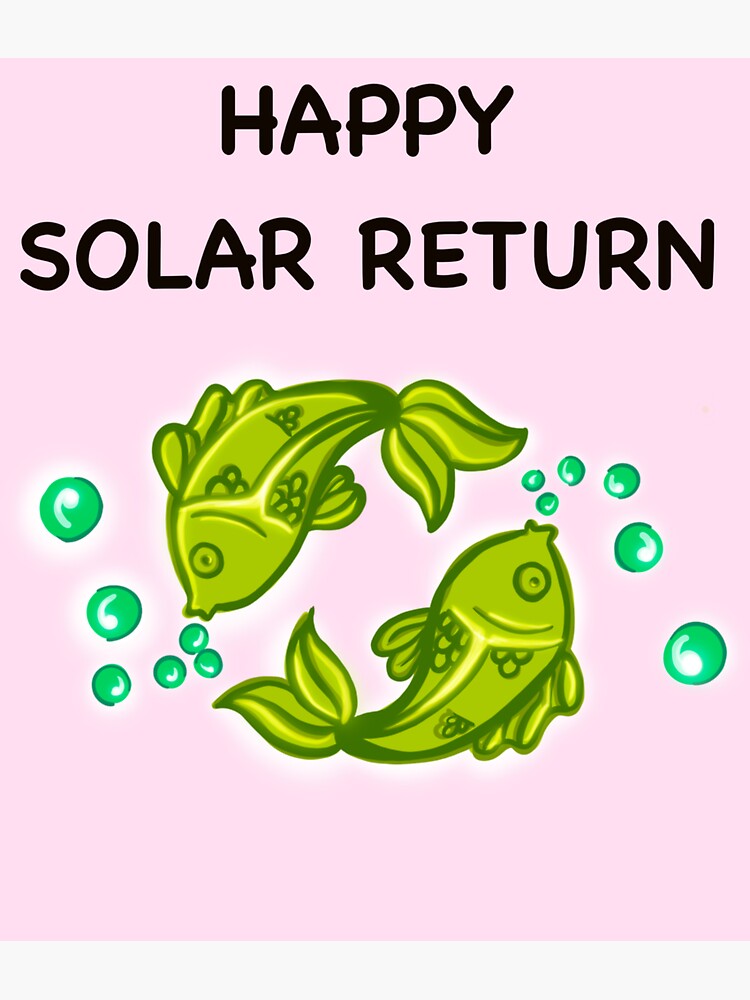 "Happy solar return - Pisces symbol " Sticker for Sale by Amandacrystal ...