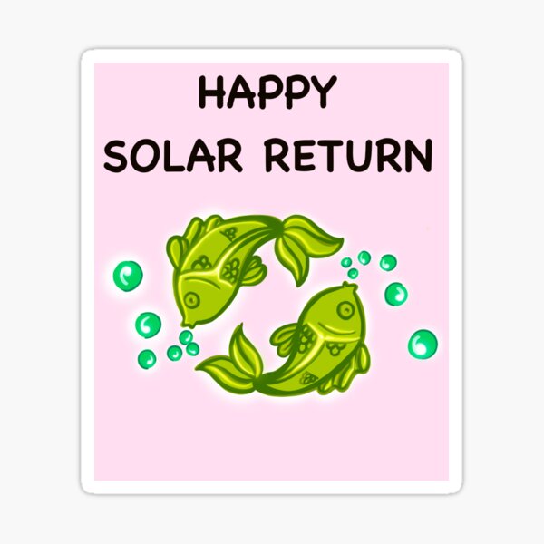 "Happy solar return - Pisces symbol " Sticker for Sale by Amandacrystal ...
