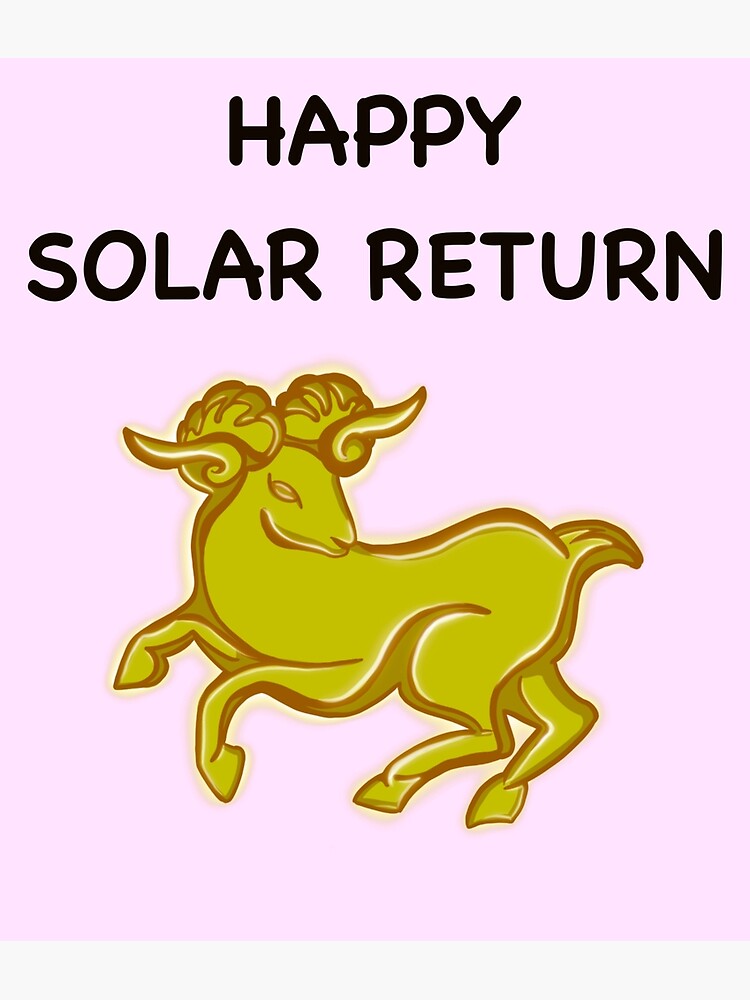 "Happy solar return, Aries zodiac symbol " Poster for Sale by ...