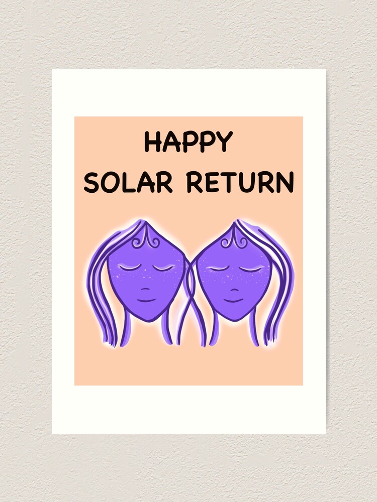"Happy solar return - Gemini zodiac symbol " Art Print for Sale by ...