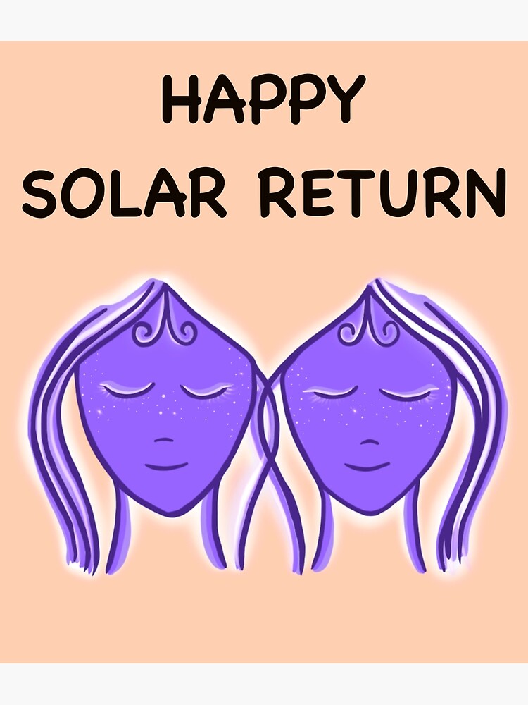 "Happy solar return - Gemini zodiac symbol " Art Print for Sale by ...