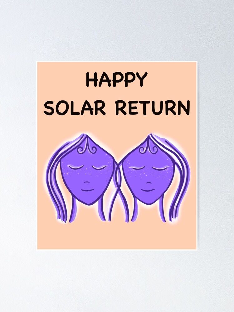 "Happy solar return - Gemini zodiac symbol " Poster for Sale by ...
