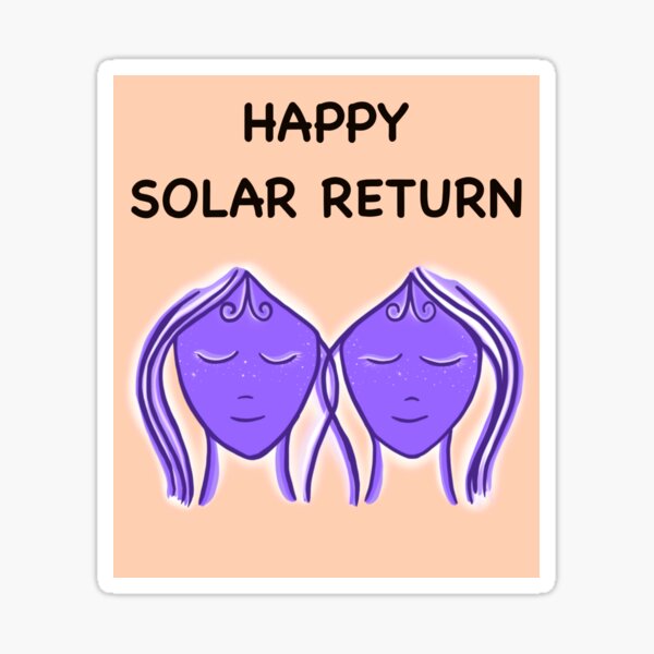"Happy solar return - Gemini zodiac symbol " Sticker for Sale by ...