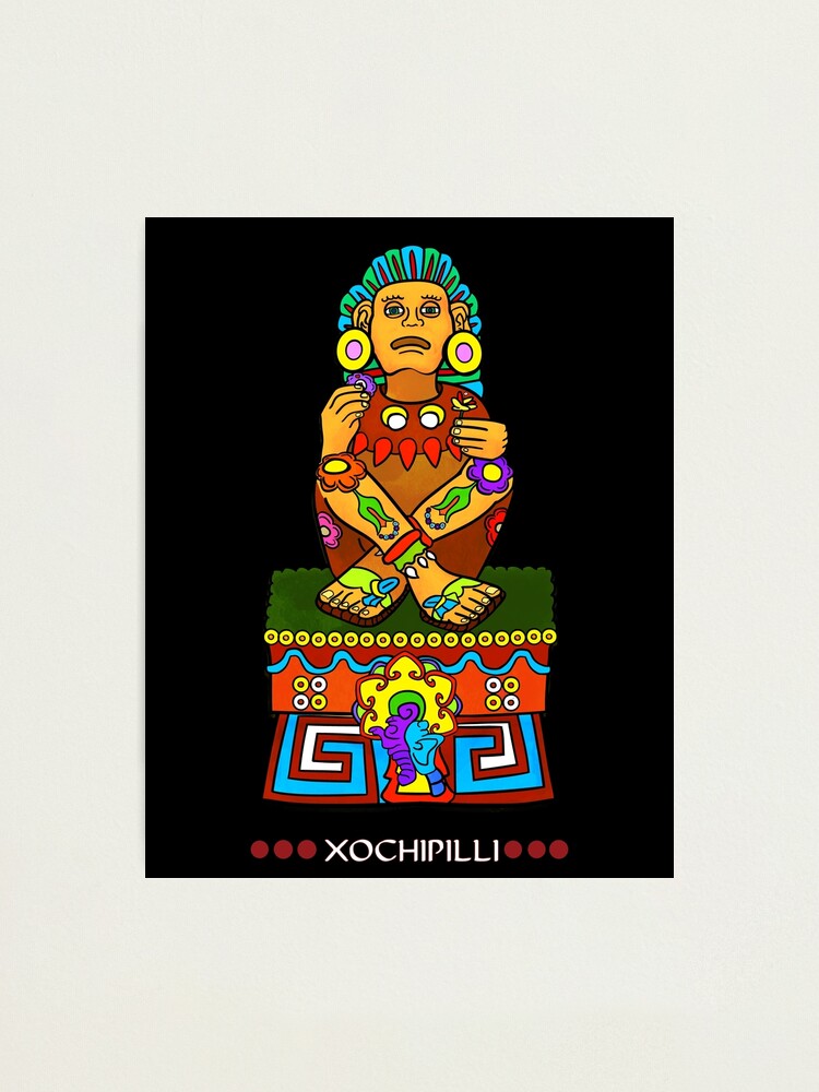 "Xochipilli Aztec God of Art Beauty flowers art" Photographic Print for ...