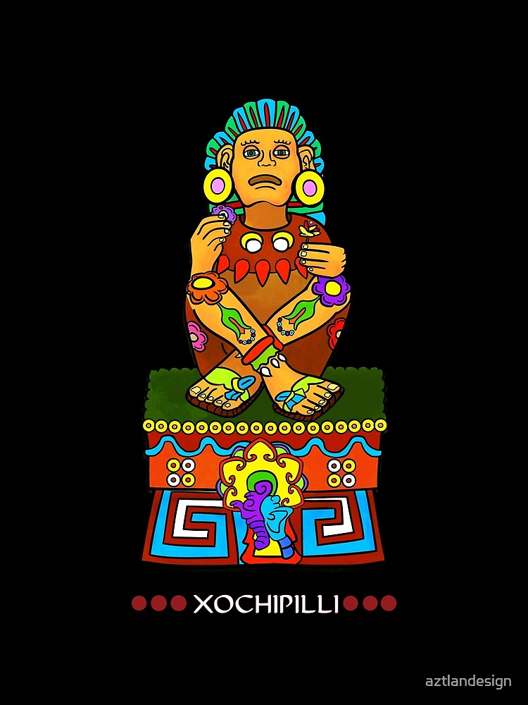Pañuelo for Sale con la obra «Xochipilli dios azteca del arte belleza ...