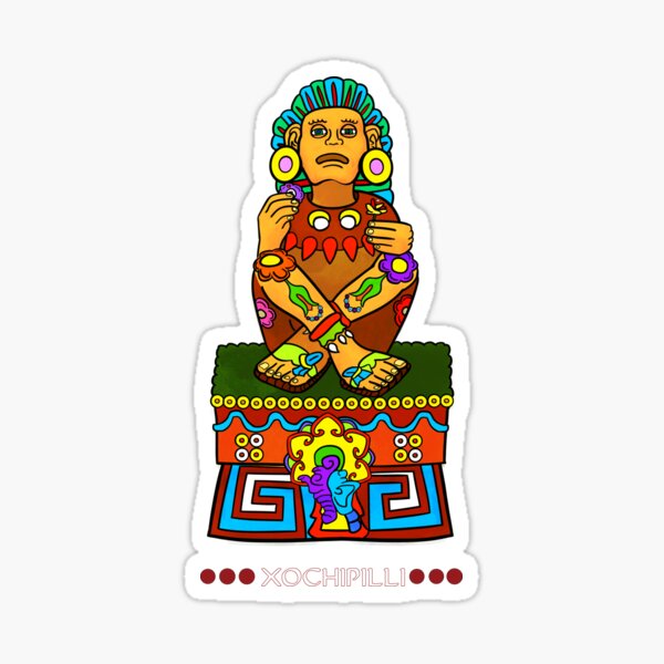 "Xochipilli Aztec God of Art Beauty flowers art" Sticker for Sale by ...