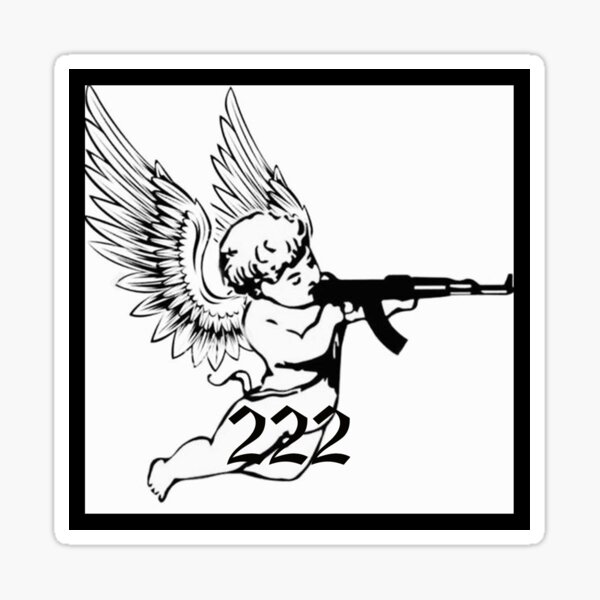 "angel number 222" Sticker for Sale by ECSX | Redbubble