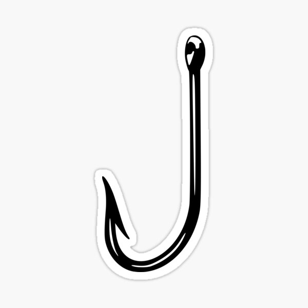 "Fishing Hook Sticker!" Sticker for Sale by ReelDealHF | Redbubble