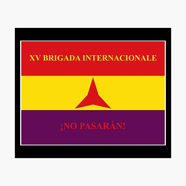Lámina fotográfica «Bandera Brigada Internacional Guerra Civil Española ...
