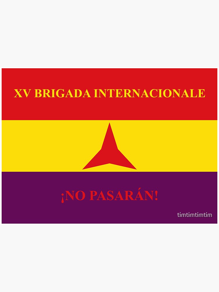Pegatina «Bandera Brigada Internacional Guerra Civil Española Brigadas ...
