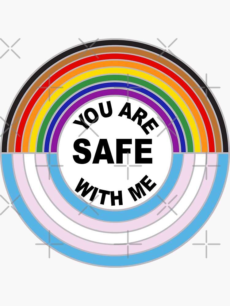 "You Are Safe With Me" Sticker for Sale by PinPenMerger | Redbubble