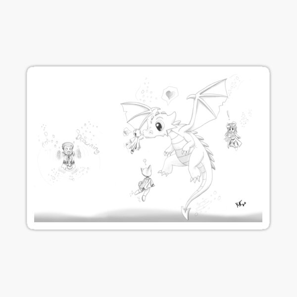 "Unexpected Friends" Sticker by JukeboxKittyArt | Redbubble