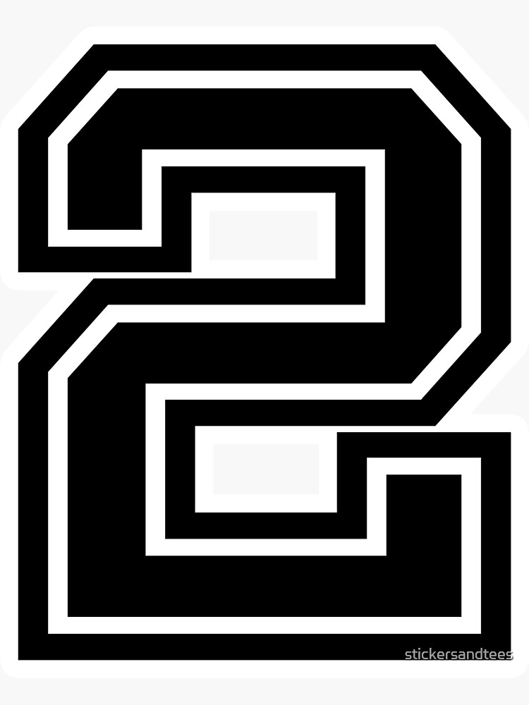 "Number 2 Baseball Cap - # Two Player Uniform" Sticker for Sale by ...