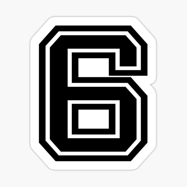 "Number 6 Baseball Cap - # Six Player Uniform" Sticker for Sale by ...