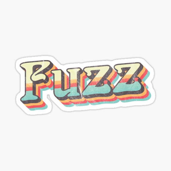 "Retro vintage washed out Fuzz design" Sticker for Sale by stickerhino ...