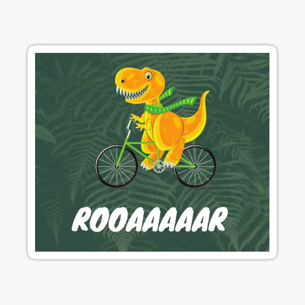 "orange dino dinosaur roars roaring orange" Sticker by OriginalBlinky ...