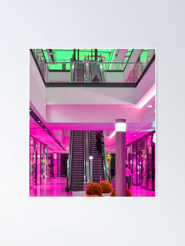 "Vapormall Pink 90s Mallsoft Aesthetic Ambient " Poster for Sale by ...