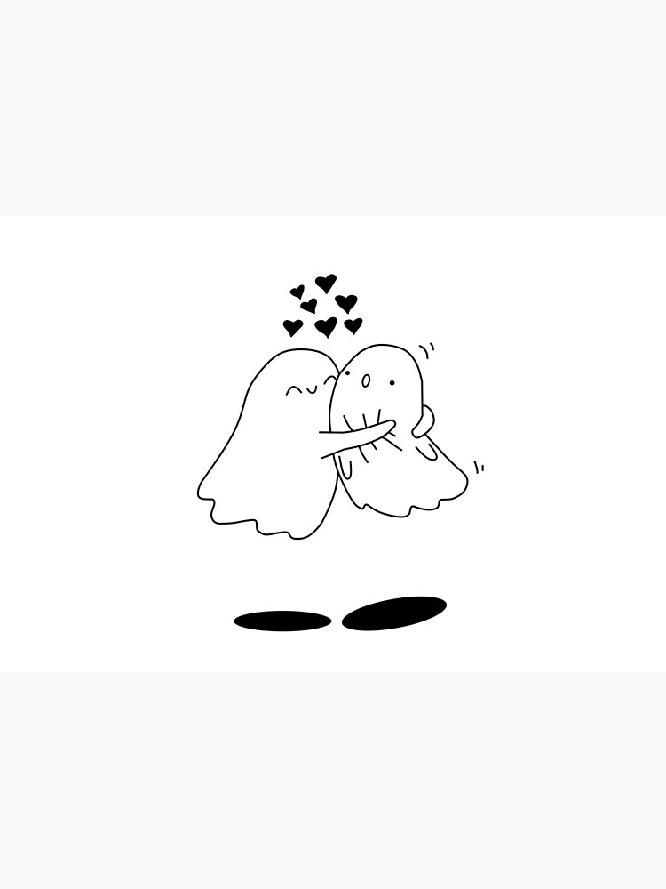 "Hugging Ghost" Poster for Sale by Riku-Ortiz | Redbubble