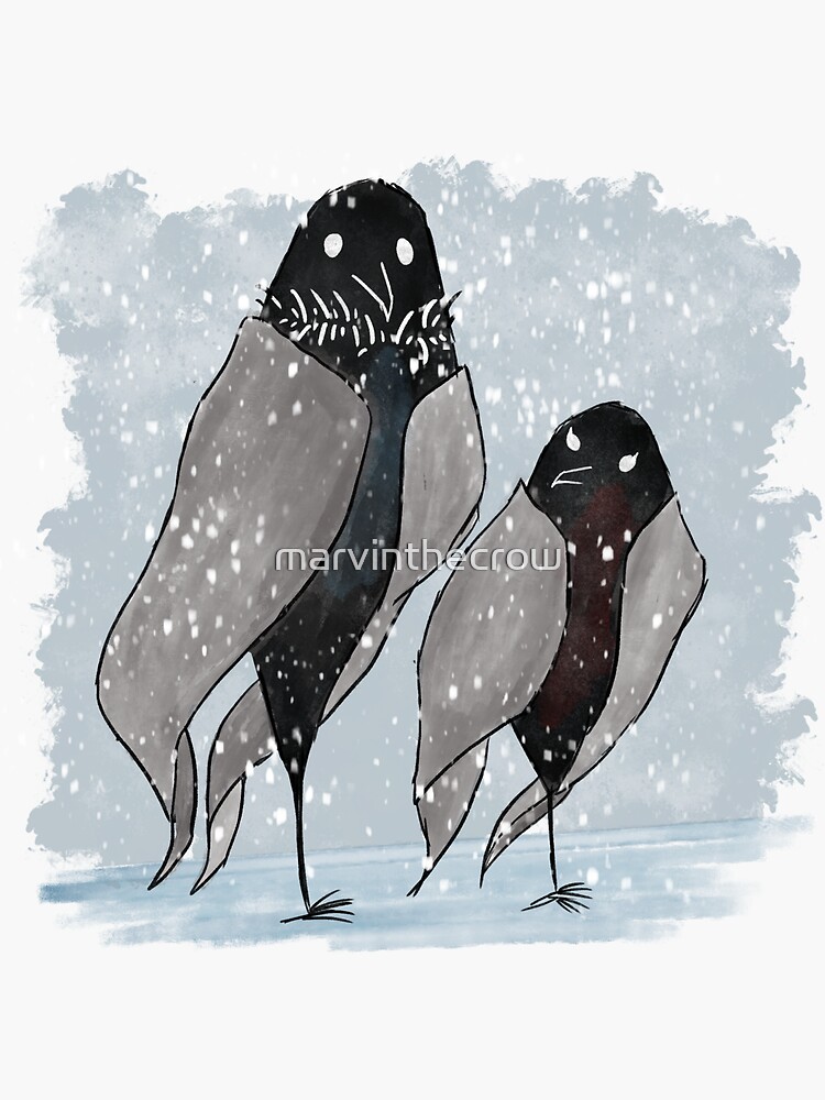 "Helnik in the snow" Sticker for Sale by marvinthecrow | Redbubble