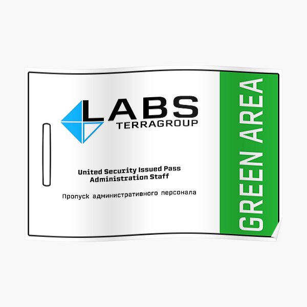 "Escape From Tarkov Labs Keycard Green" Poster for Sale by ryogm ...