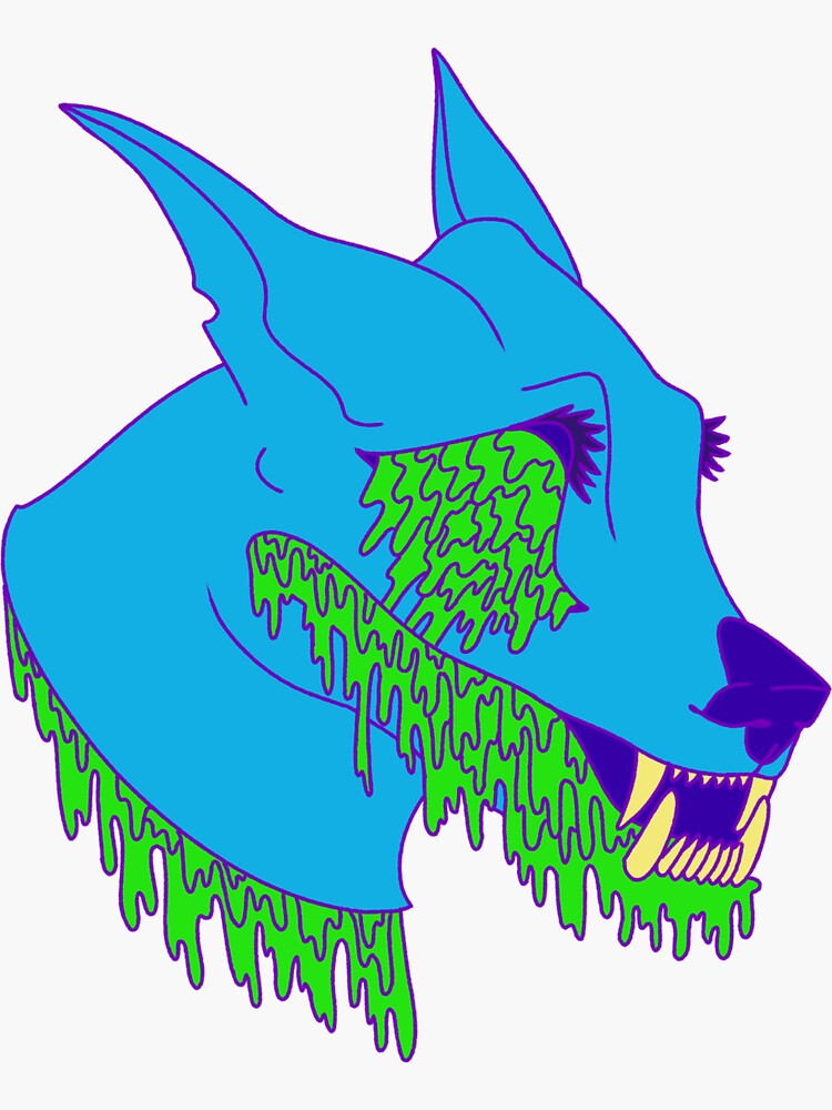 "Slime Drip Crying Dog" Sticker for Sale by Viperrrr | Redbubble
